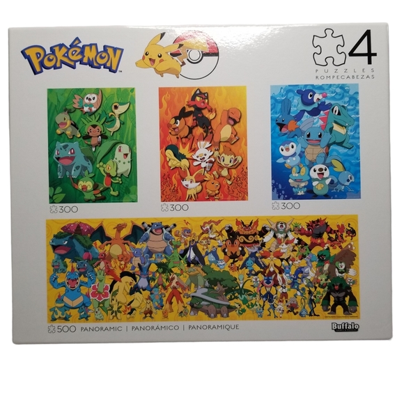 Pokemon | Toys | Pokemon 4 Pack Of Puzzles By Buffalo Games Grass Water ...